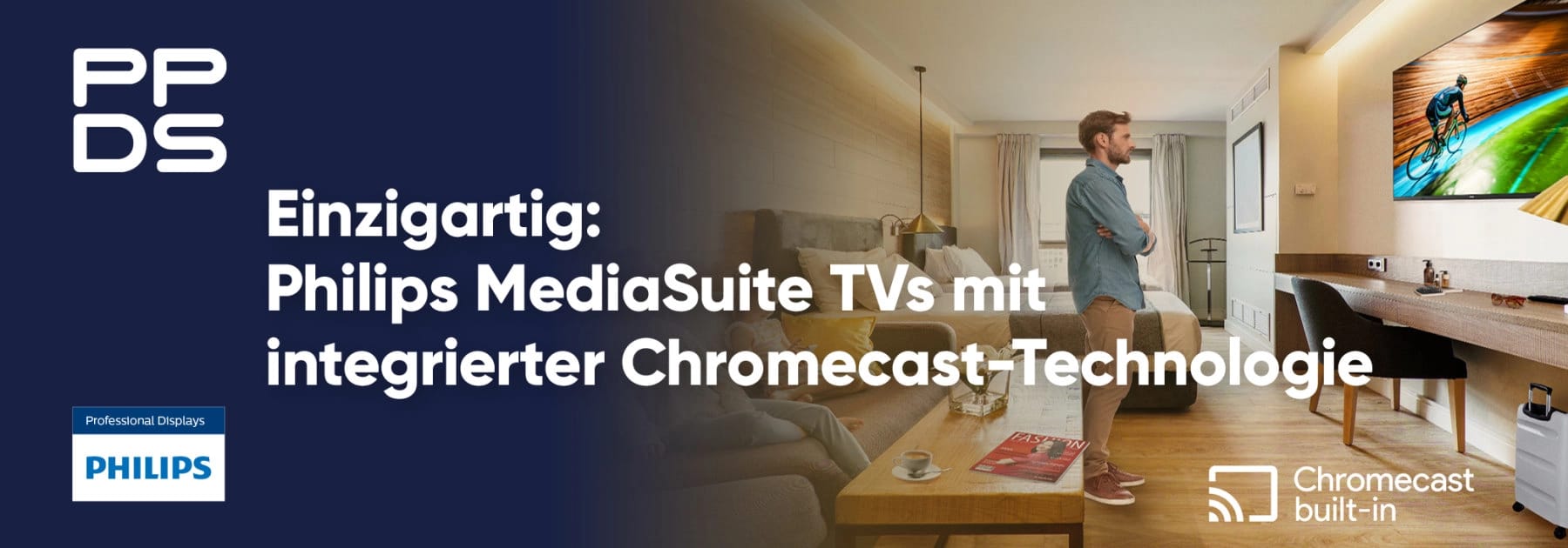 PPDS bestätigt seine Verpflichtung, künftig alle Philips MediaSuite-TVs mit Chromecast built-in ...