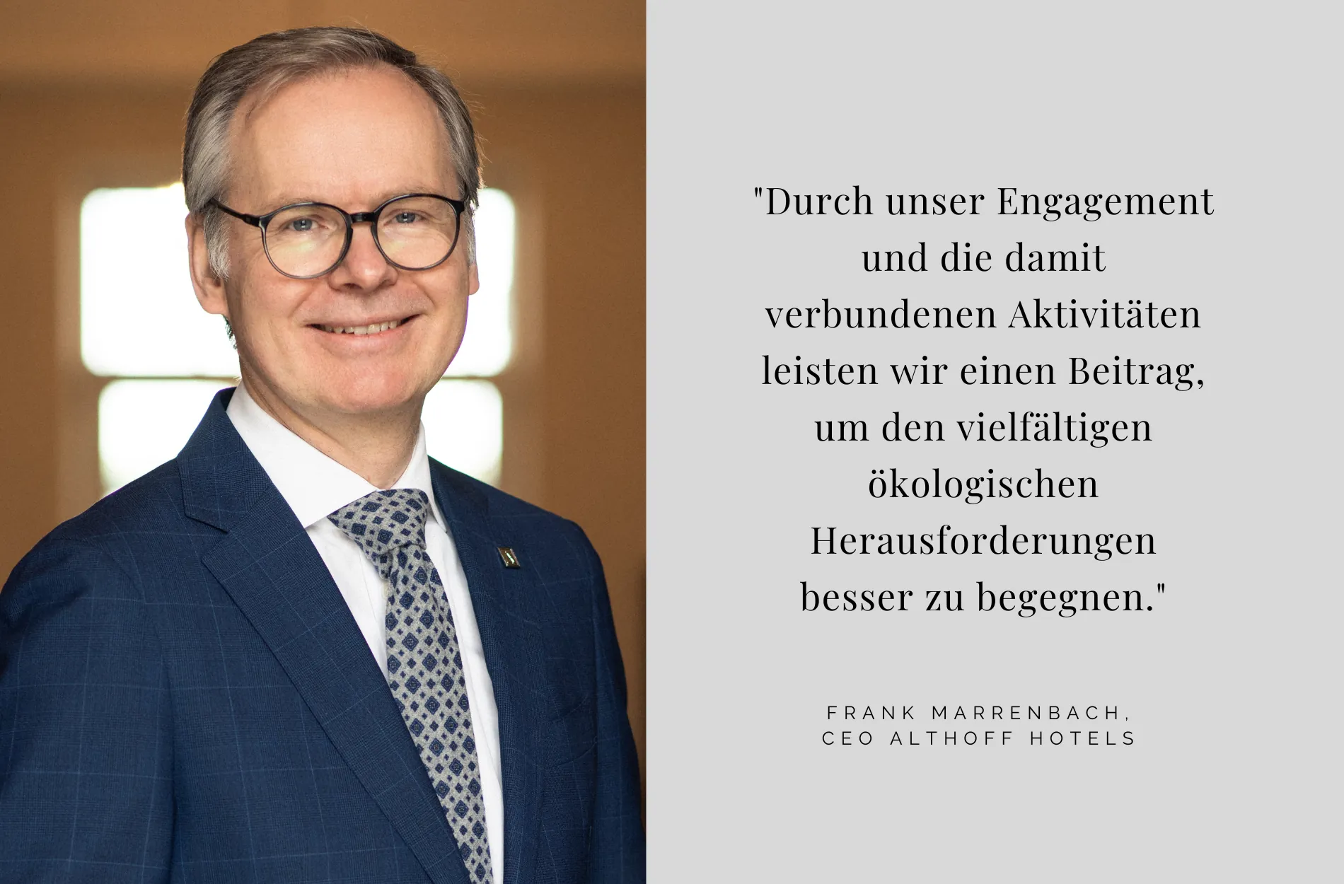 So wollen sich die Althoff Hotels für mehr Nachhaltigkeit einsetzen ...